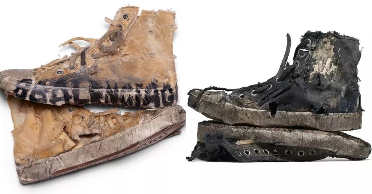 Balenciaga lança tênis sujo e destruído a R$10 mil e vira chacota no Brasil