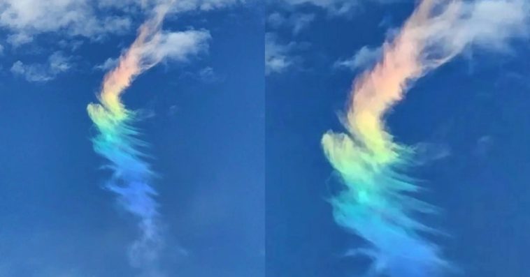 Nuvem colorida surge no céu do Brasil e impressiona cidadãos